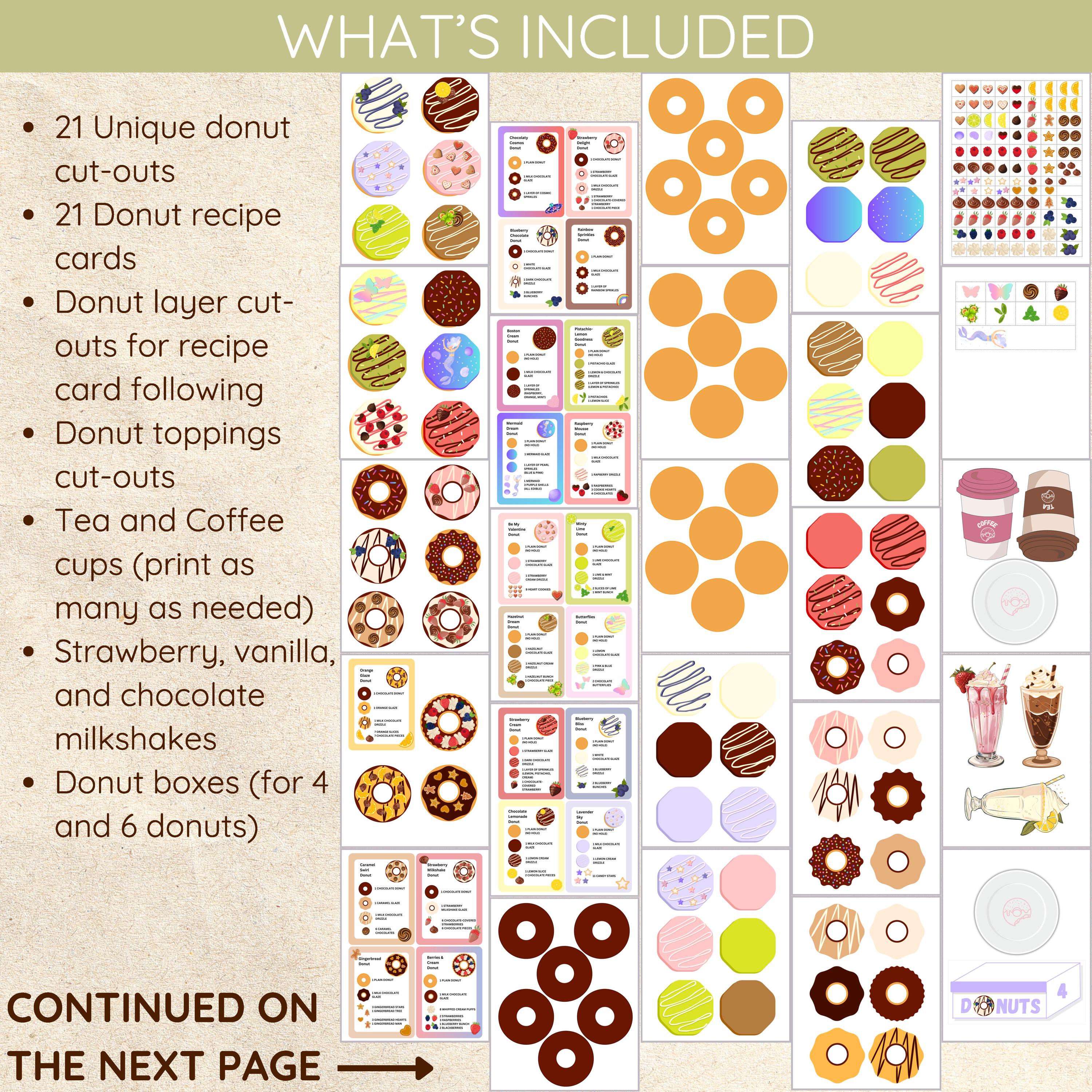 Donut Shop Pretend Play Set | Printable Dramatic Play PDF | Imaginative ...