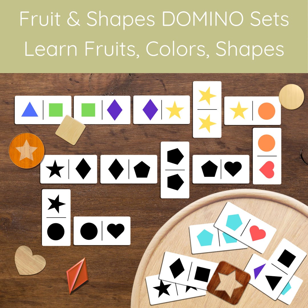Printable Domino Matching Game | Color and Shape Preschool Activity ...