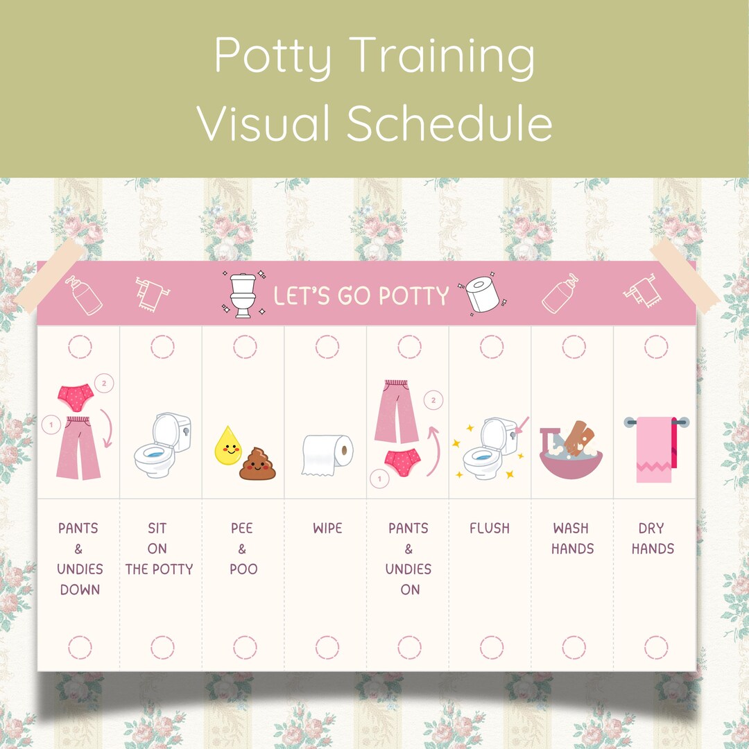Potty Training Visual Schedule: Toddler Routine Chart (printable PDF ...