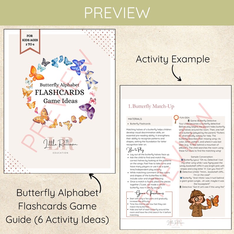 Printable Butterfly Alphabet Flashcards | Uppercase & Lowercase ...