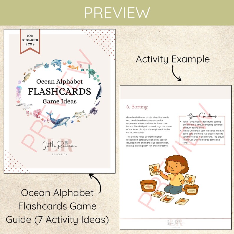 Printable Ocean Alphabet Flashcards - Etsy