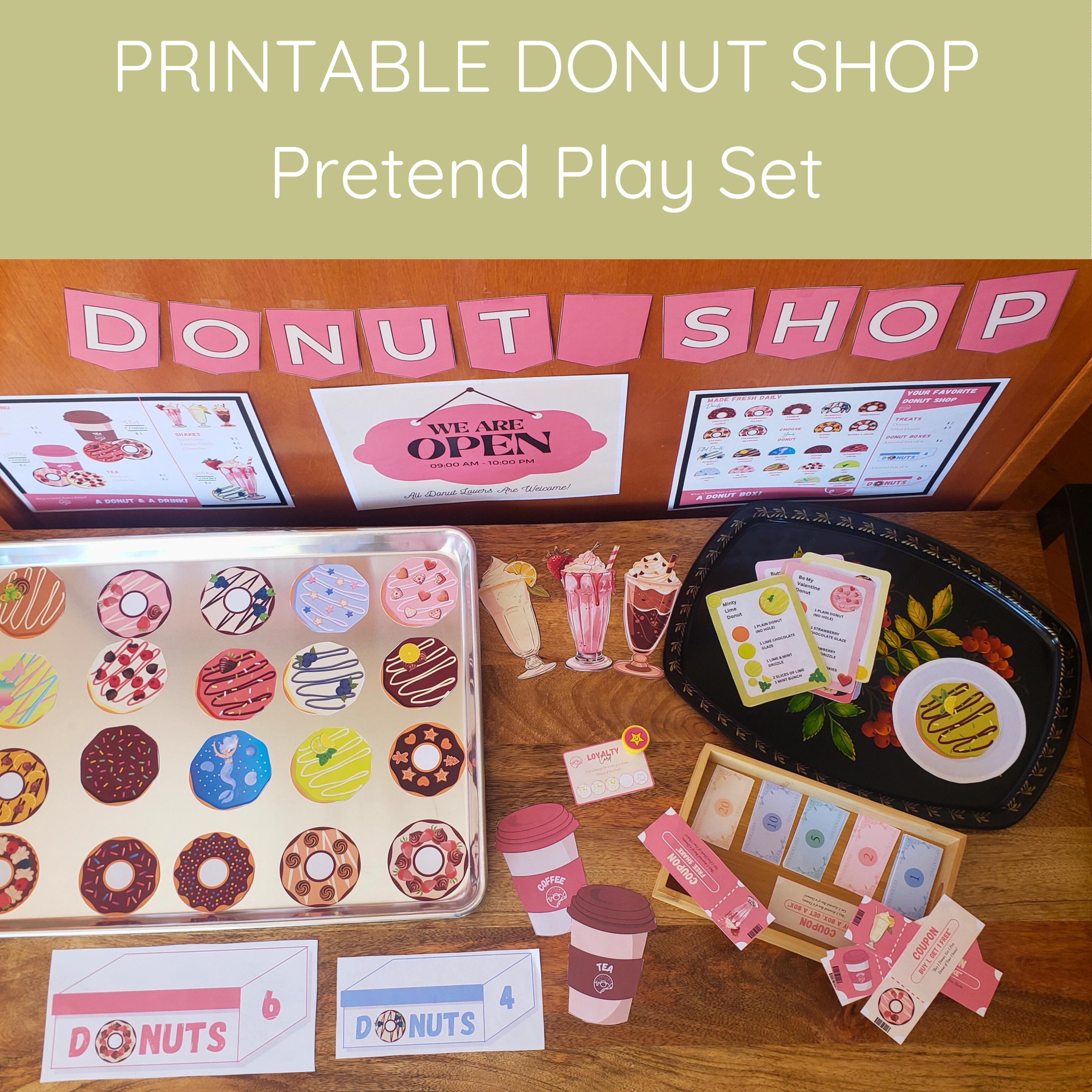 Donut Shop Pretend Play Set | Printable Dramatic Play PDF | Imaginative ...
