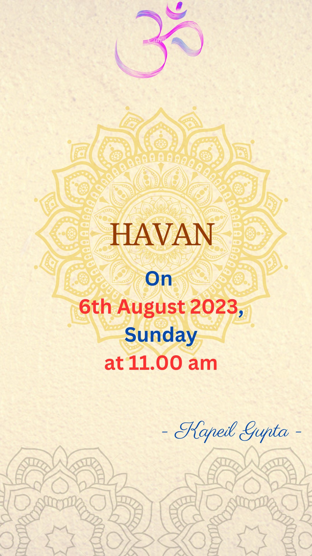 Havan Pooja House Warming Havan Invite Havan Invitation - Etsy