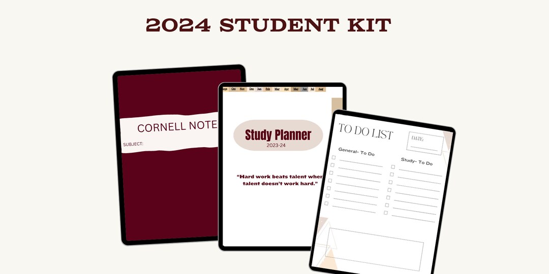 2024 Student Planner and Digital Planner Student Digital Notebooks ...