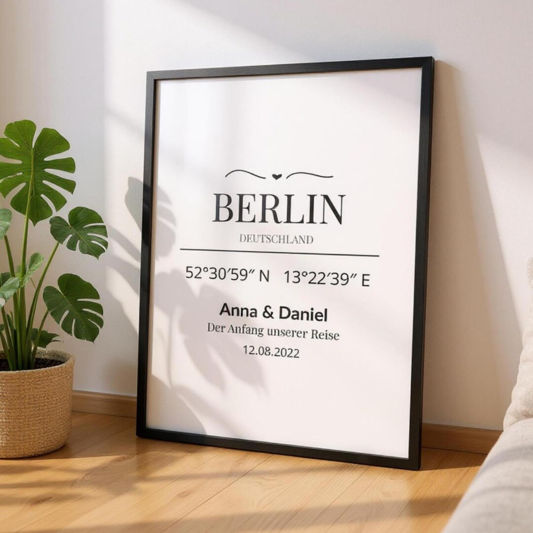 Where It All Began Poster – Personalized Couple Poster With Place ...