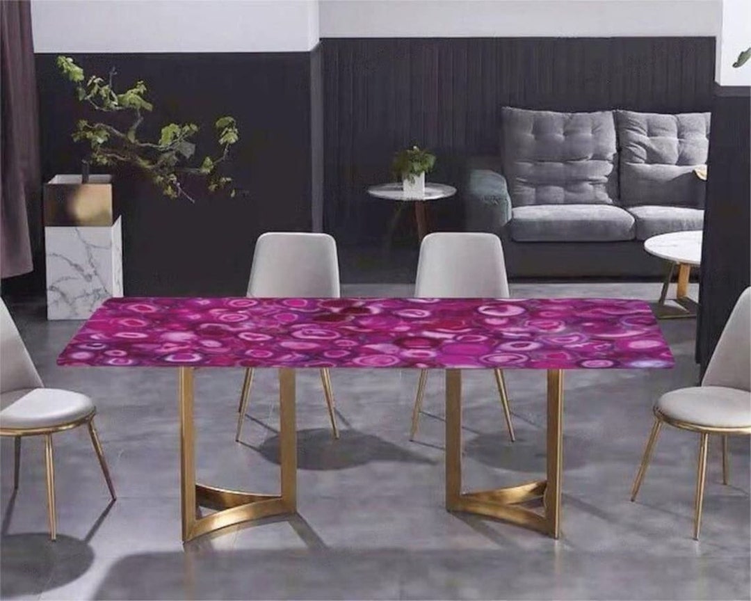 Agate Rectangular Table Natural Stone Table Customized Agate - Etsy