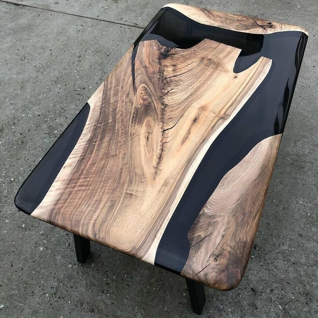 Epoxy Wooden Table Coffee Table Center Table Top Epoxy Resin River ...
