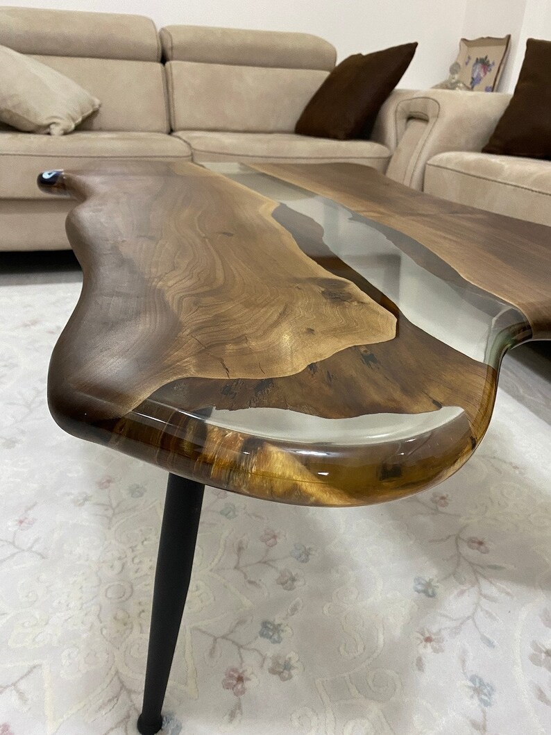 Clear Epoxy Table Epoxy Desing Table Walnut Epoxy Table - Etsy