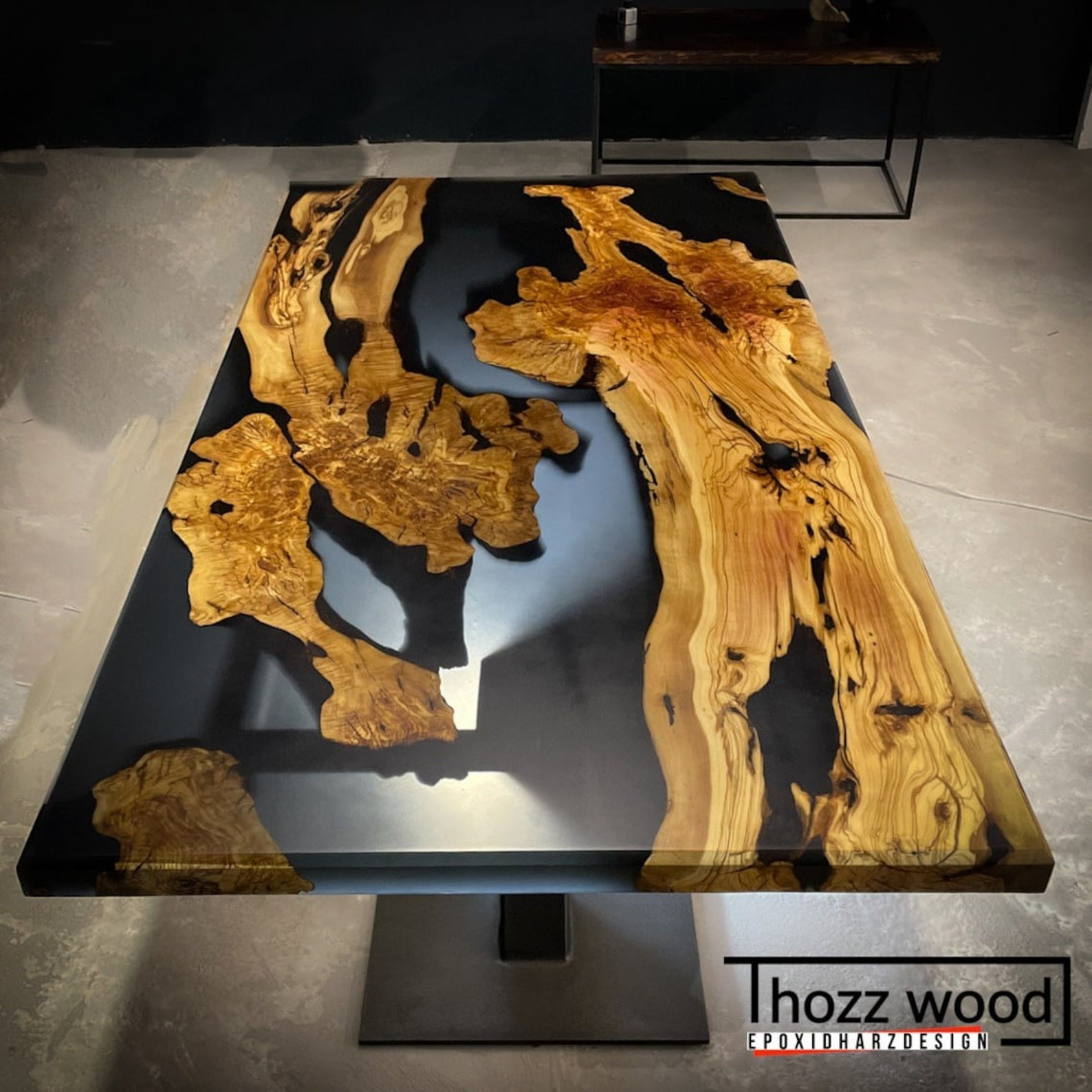 Clear Epoxy Resin Dining Table Kitchen Slab Table Cafeteria Counter ...