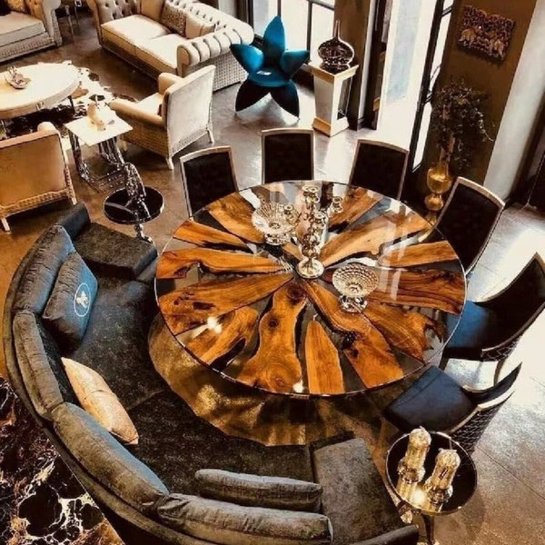 Round Epoxy Table - Etsy