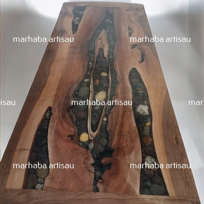 Walnut Epoxy Table - Etsy