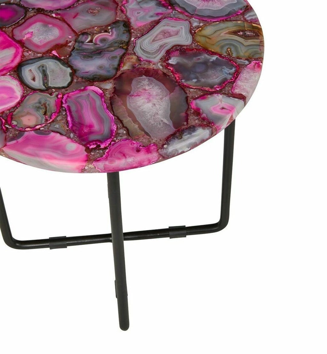 Agate Side Table, Round Table Slab Desk Home Décor Interior, Agate Sofa ...