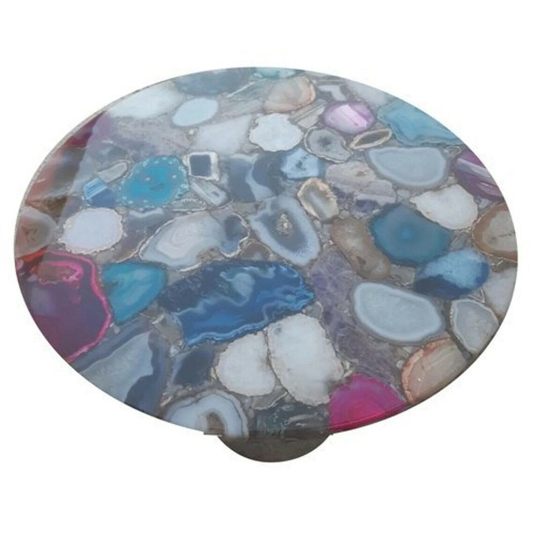 Agate Table Top Round Table, Agate Antique Table ,agate Stone Side ...