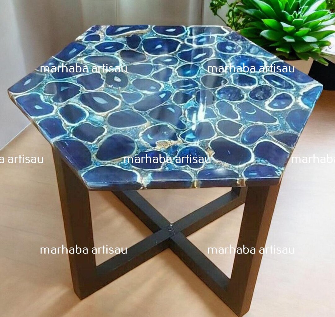 Agate Table Top Side Console Table, Natural Agate Dining Table Top ...