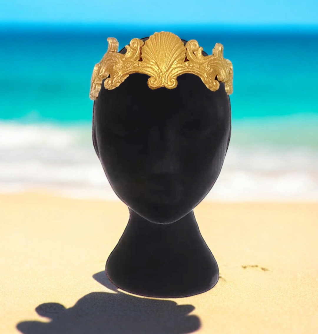 Swimmable Mermaid Crown, Silicone Baroque Tide Headpiece, Waterproof ...
