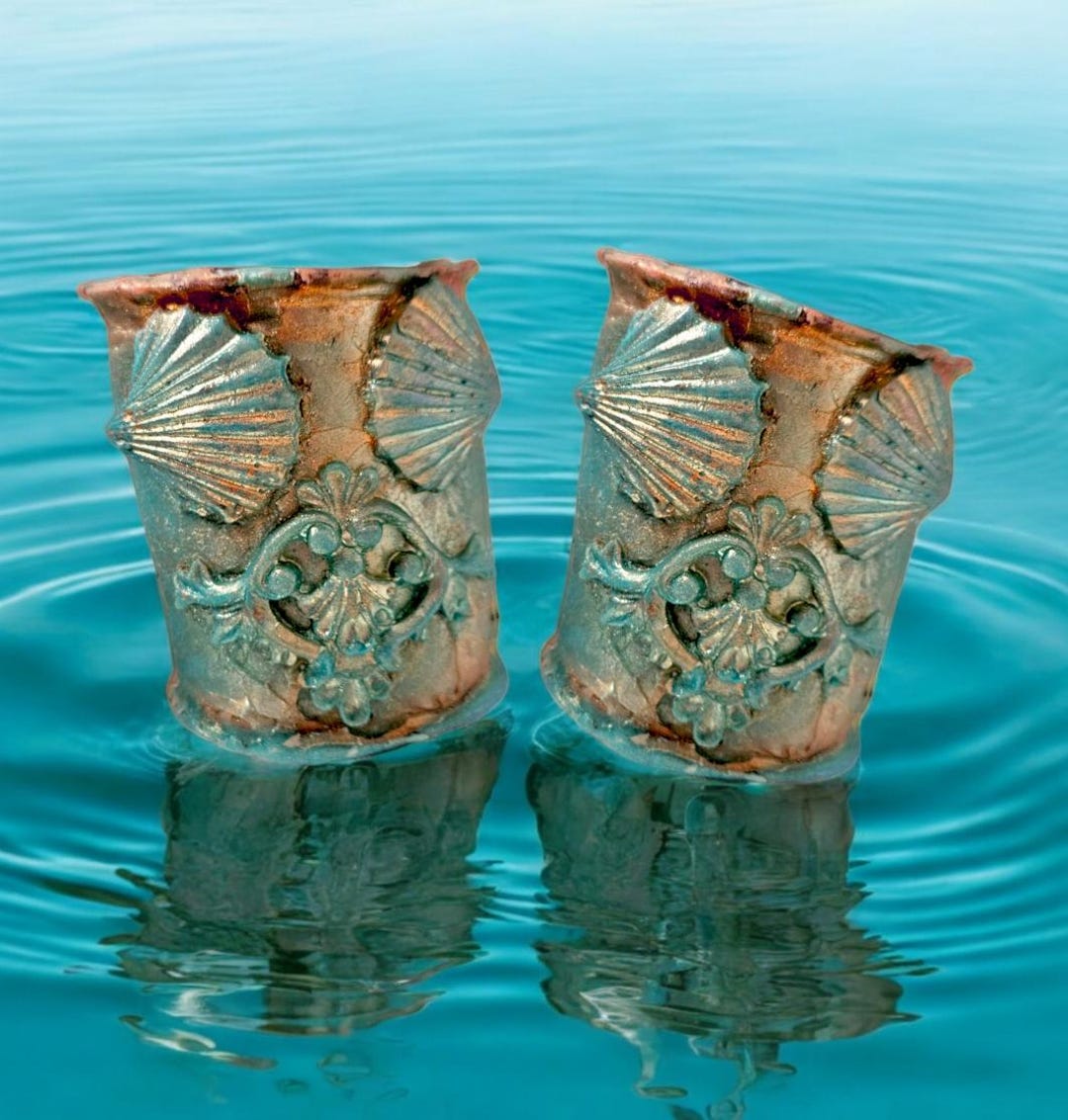 Aged Effect Shell Baroque Cuffs - Etsy