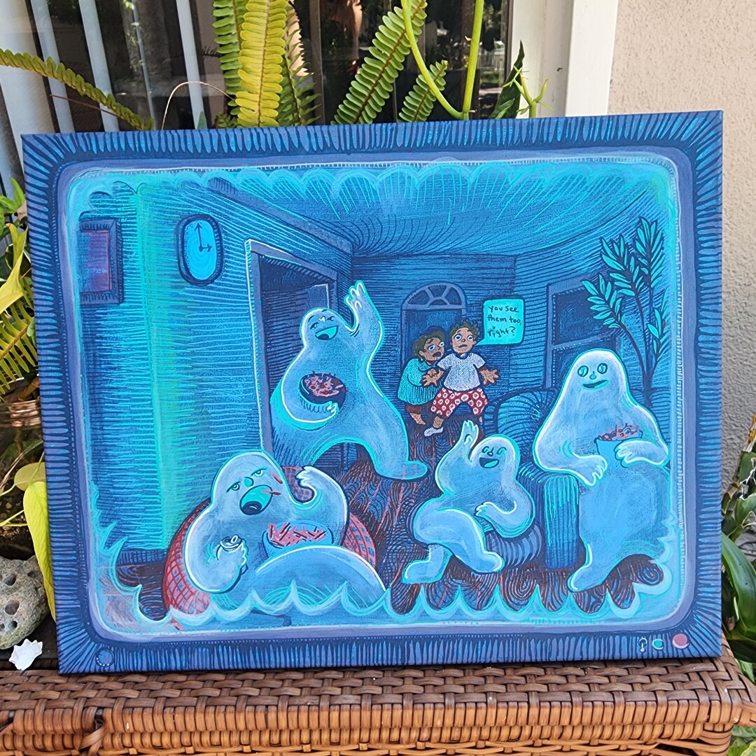 The Poltergeist Original Halloween Painting - Etsy