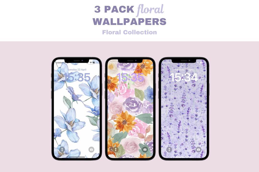 Spring Floral iPhone Wallpapers | Watercolour Flower Lock Screens ...