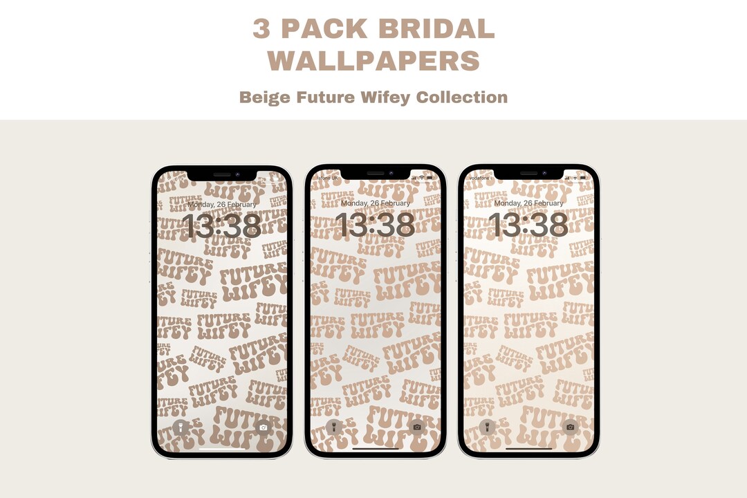 Future Wifey Bridal iPhone Wallpaper, Bachelorette Digital Phone ...