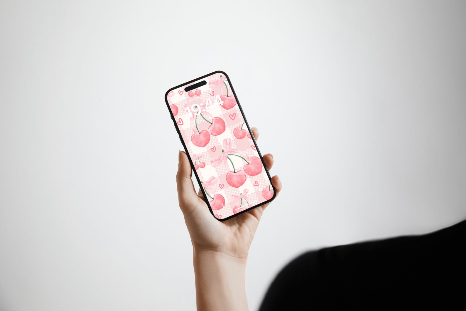 Coquette Ballet Core iPhone Wallpapers, Pink Bows Red Cherries Digital ...