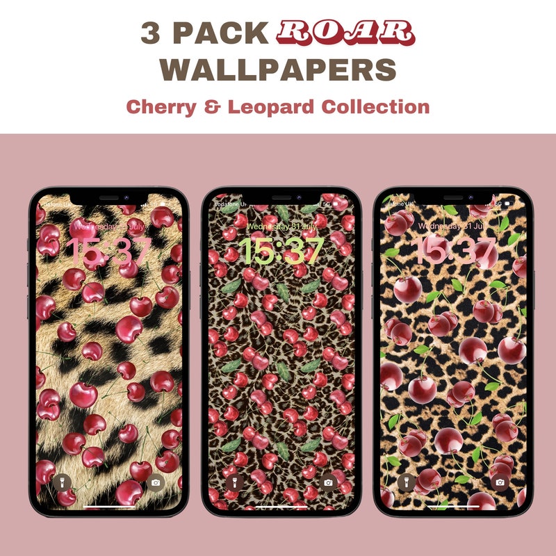 Cherry Leopard Wallpaper - Etsy