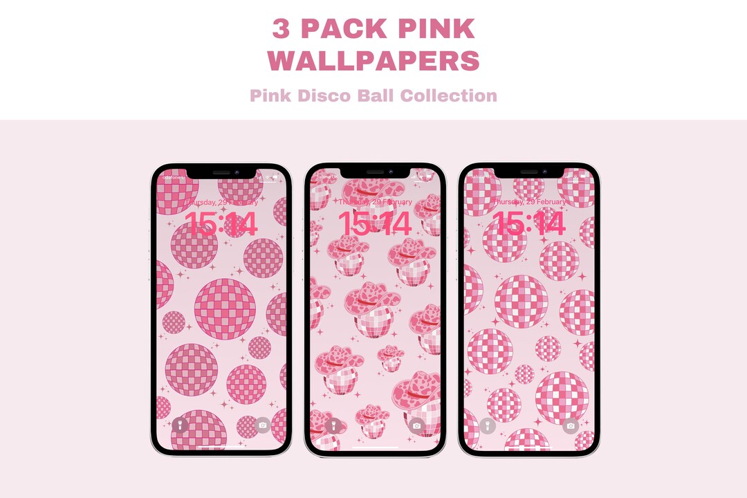 Pink Disco Ball Cowgirl iPhone Phone Backgrounds Wallpapers, Retro ...
