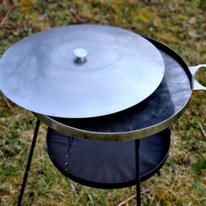 Heavy Duty Cowboy Wok With Metal Stand MAXI Set, Plow Disc Cooker ...