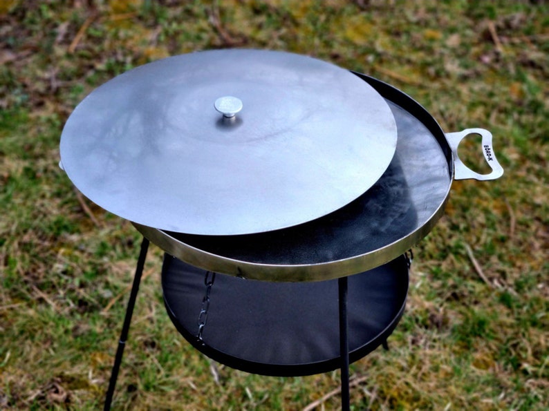 Heavy Duty Cowboy Wok With Metal Stand MAXI Set, Plow Disc Cooker ...