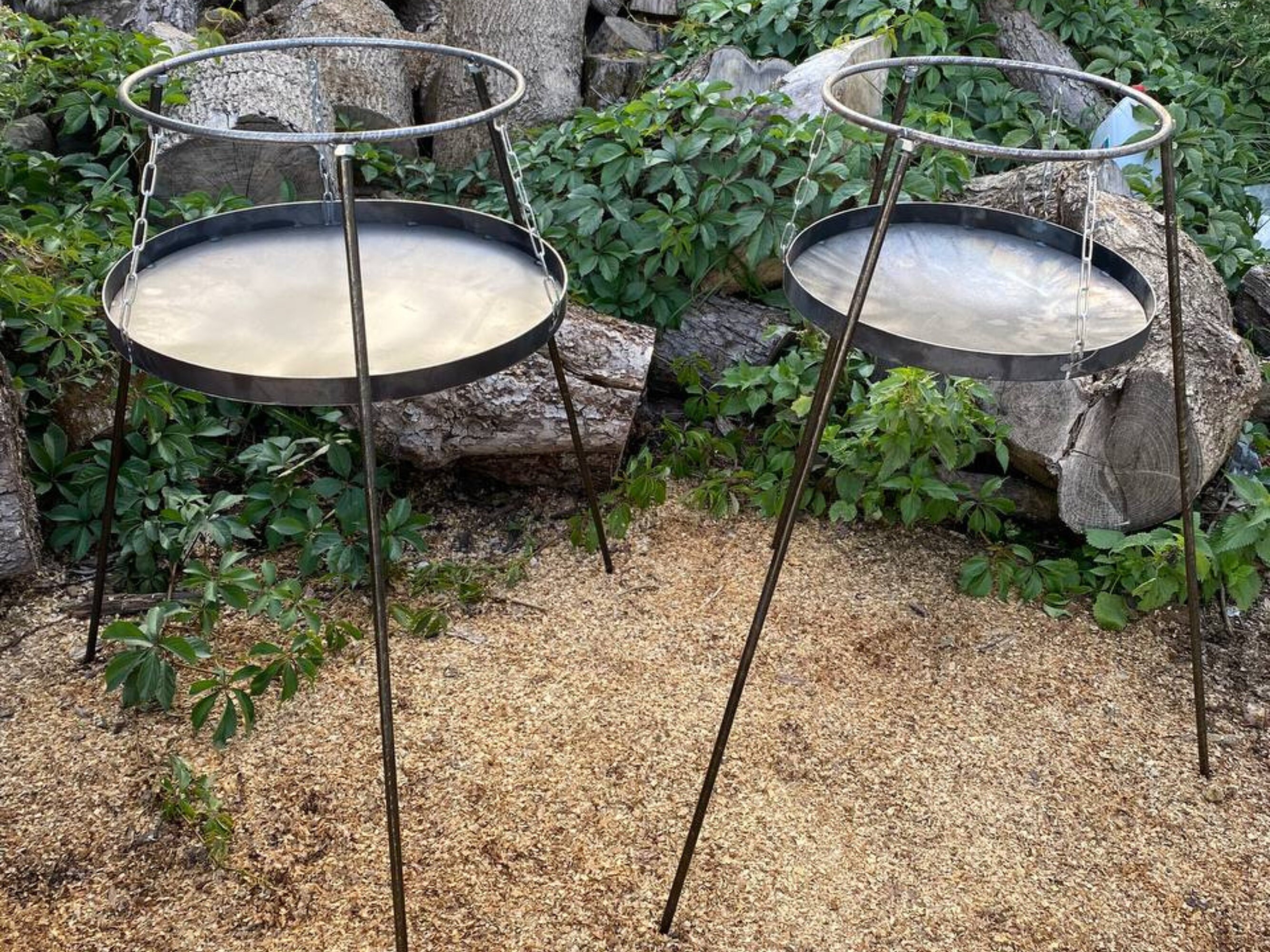 Heavy Duty Cowboy Wok With Metal Stand MAXI Set, Plow Disc Cooker ...