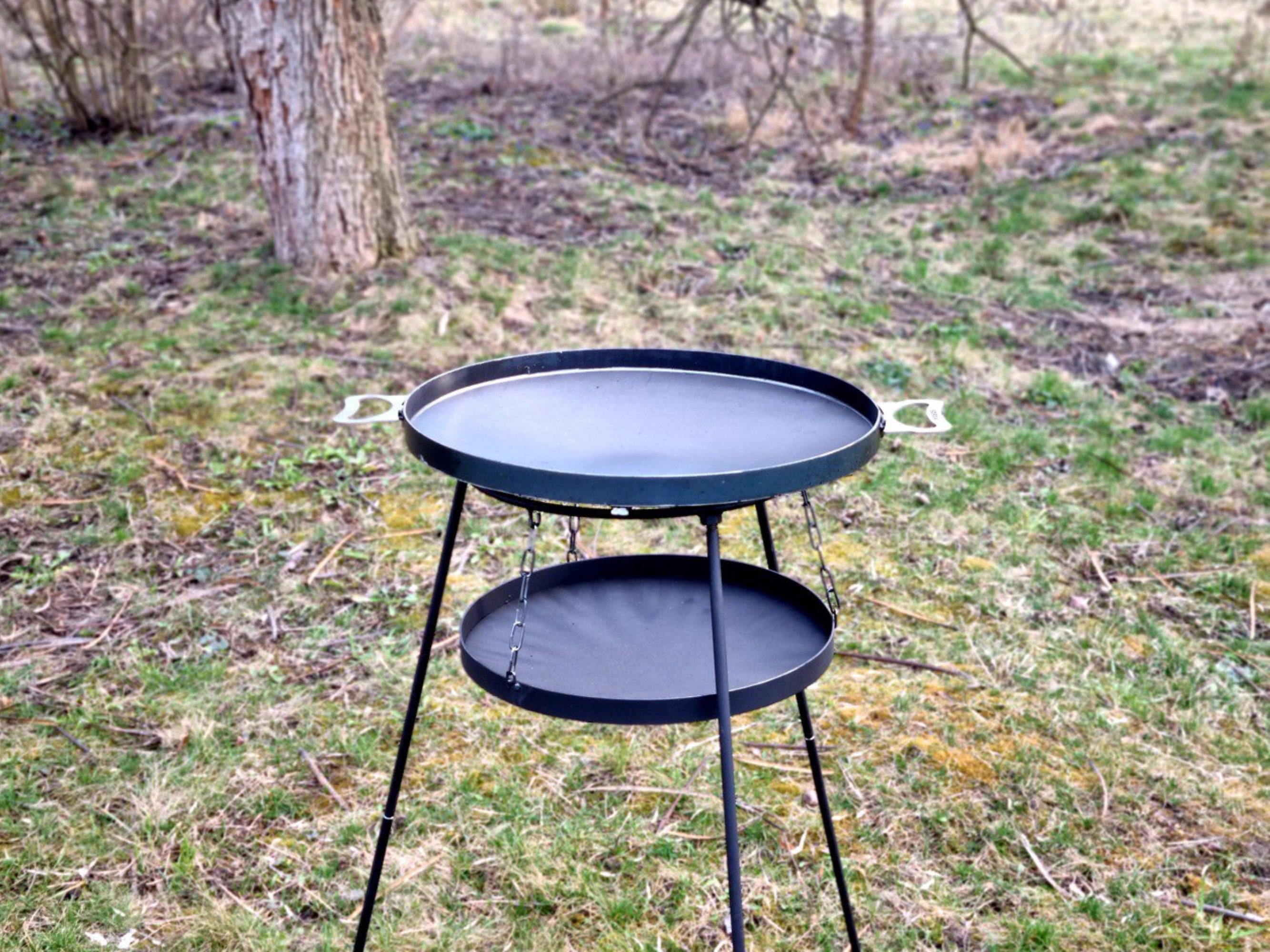 Heavy Duty Cowboy Wok With Metal Stand MAXI Set, Plow Disc Cooker ...