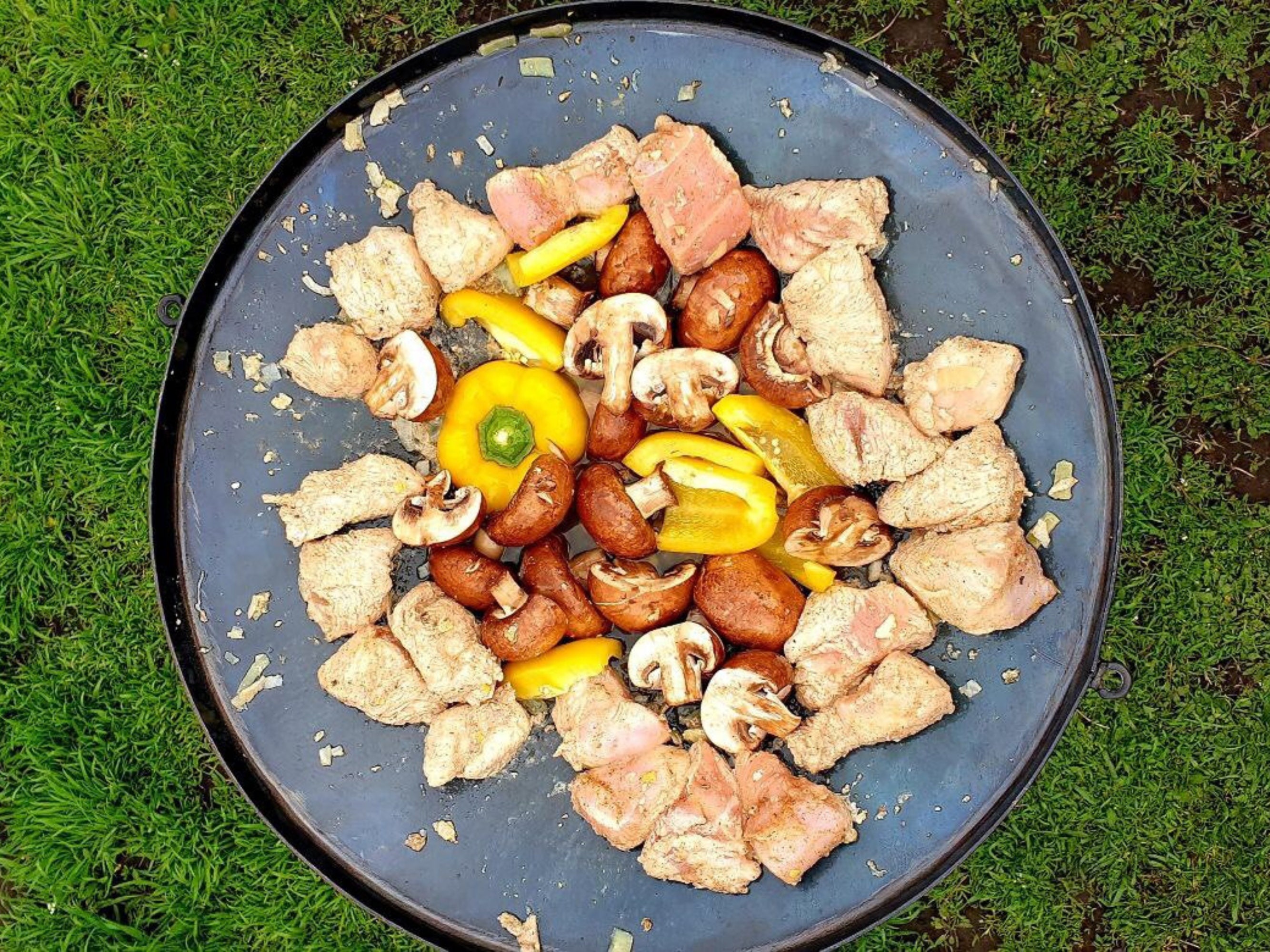 Heavy Duty Cowboy Wok With Metal Stand MAXI Set, Plow Disc Cooker ...