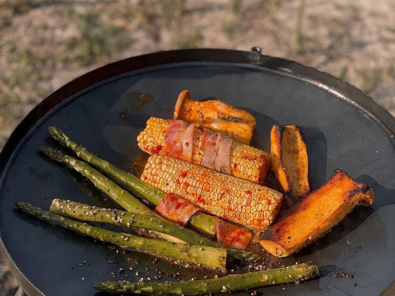 Heavy Duty Cowboy Wok With Metal Stand MAXI Set, Plow Disc Cooker ...