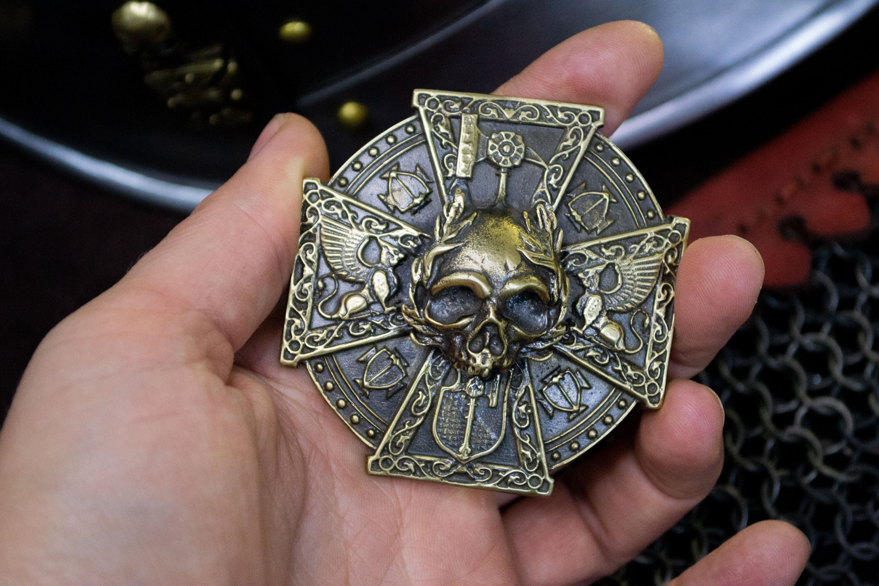 Brooch Warhammer Imperial Cross - Etsy