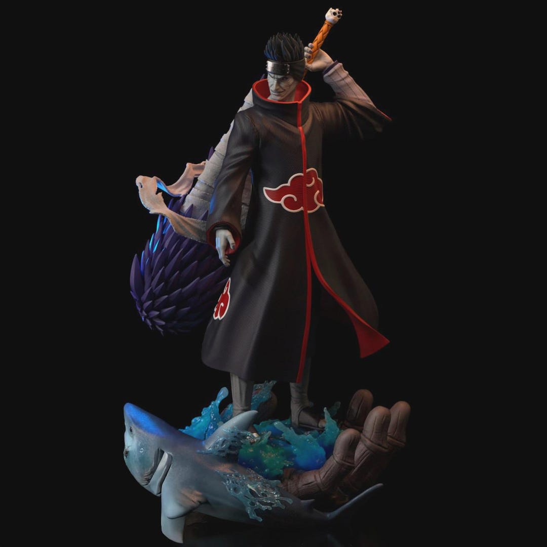 Kisame Hoshigaki STL 3D Model | Samehada Sword | Naruto Fan Art | Anime ...