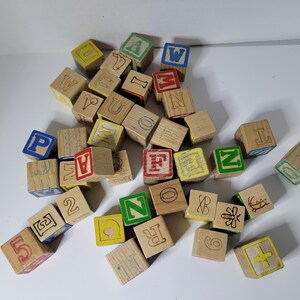 Wood Toy Letter Blocks - Etsy