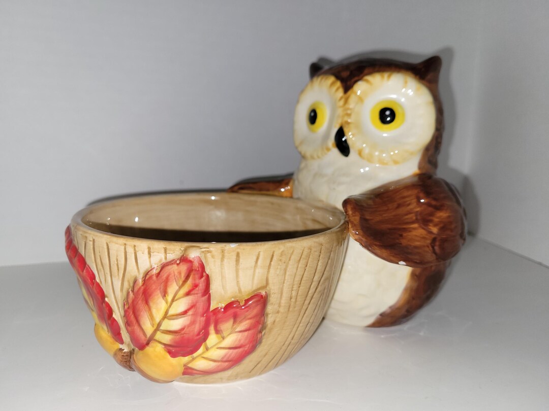 Owl Autumn Candy Dish - Etsy