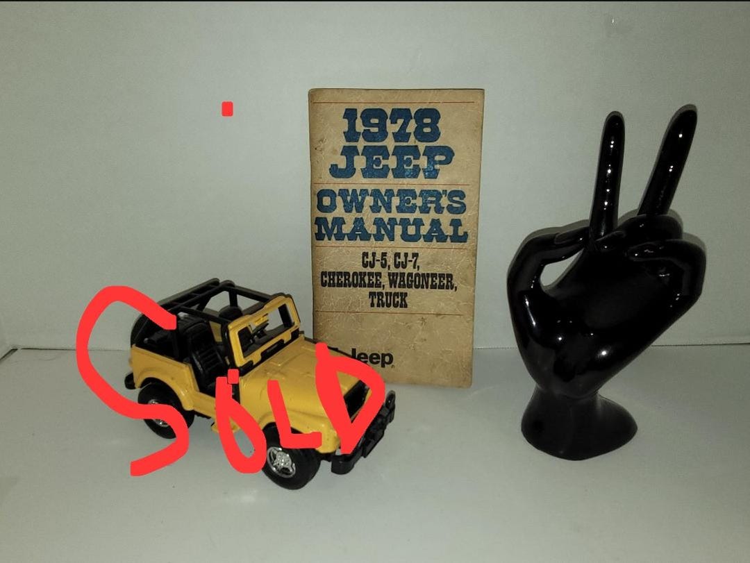 Vintage 1978 Jeep Manual & Peace Hand Symbol - Etsy