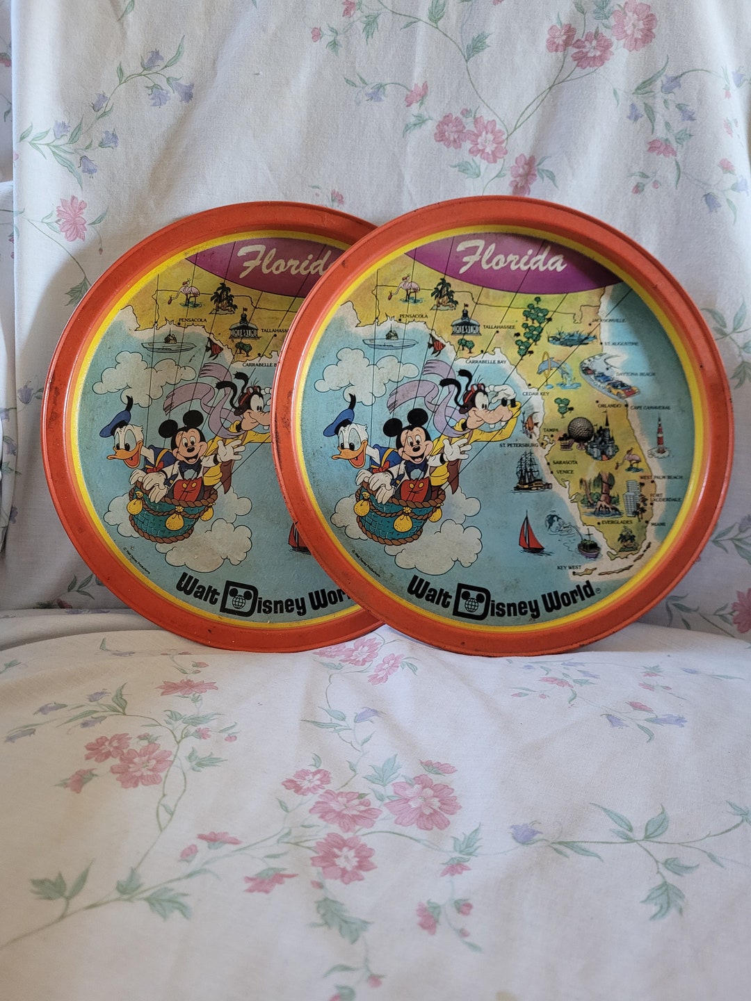Walt Disney World/florida Metal Trays - Etsy