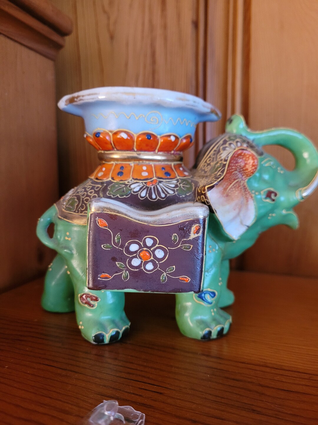 Green Moriage Elephant Ashtray - Etsy