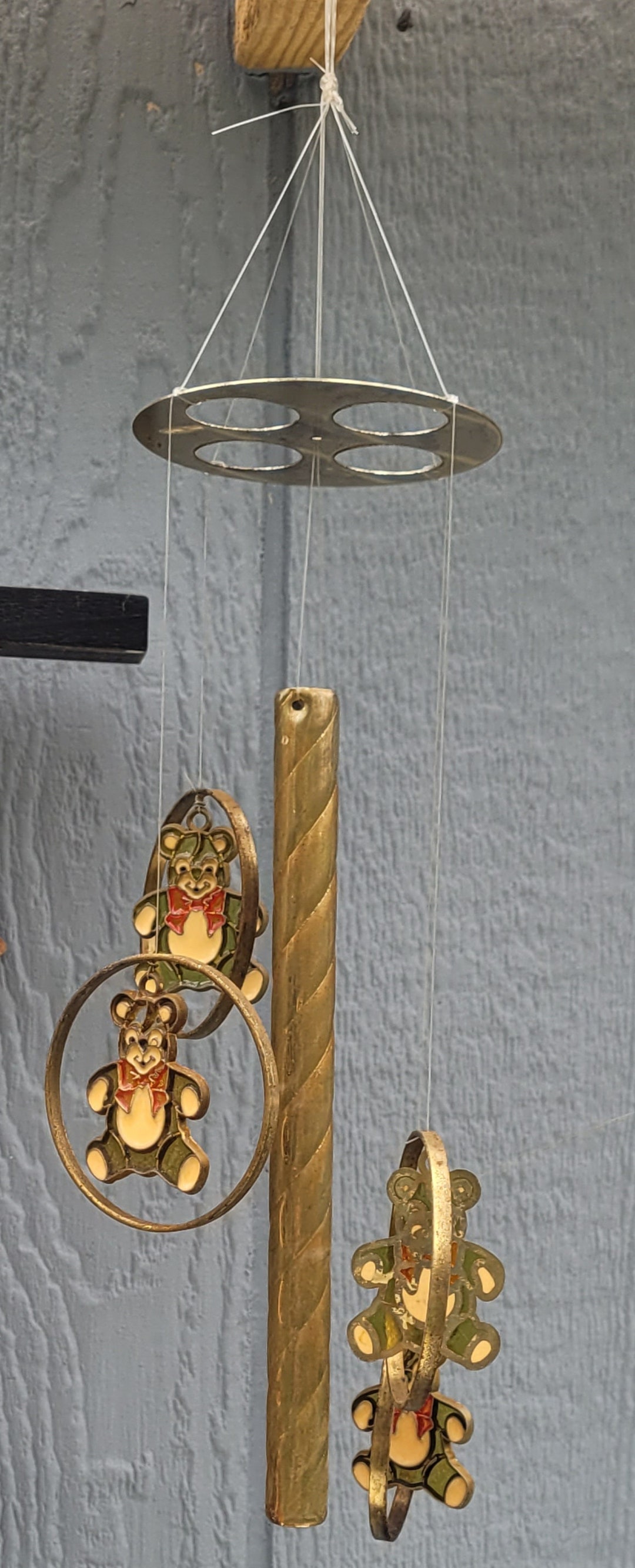 Brass Teddy Bear Wind Chime - Etsy