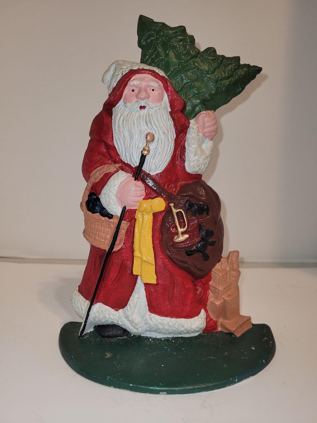 Vintage Christmas Olde World Santa- Cast Iron Doorstop - Etsy