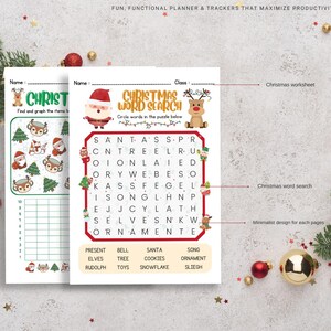 Christmas Workbook Educational Activity Book Kids Adults, Holiday ...