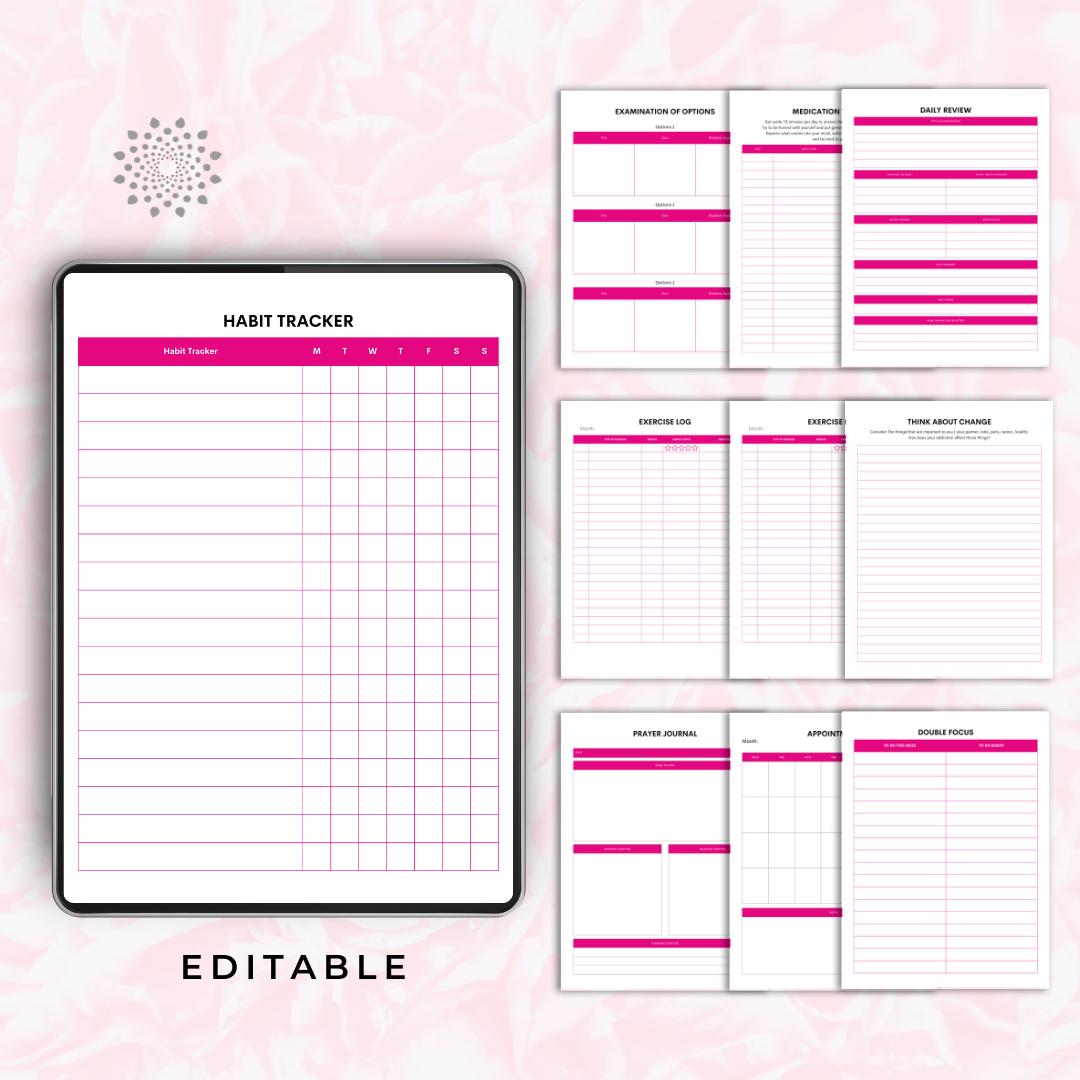 Addiction Recovery Planner & Sobriety Journal | Mental Health and ...