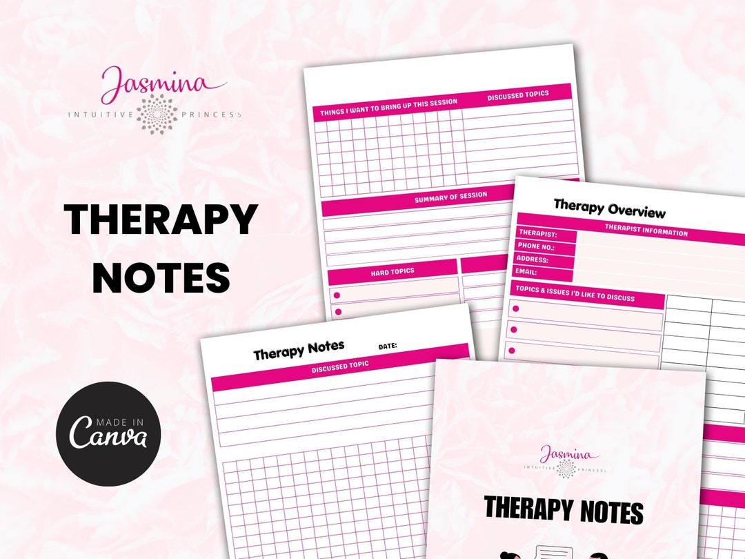 Spiral Bound Therapy Notes Journal, Counseling Notebook, Mental Health ...