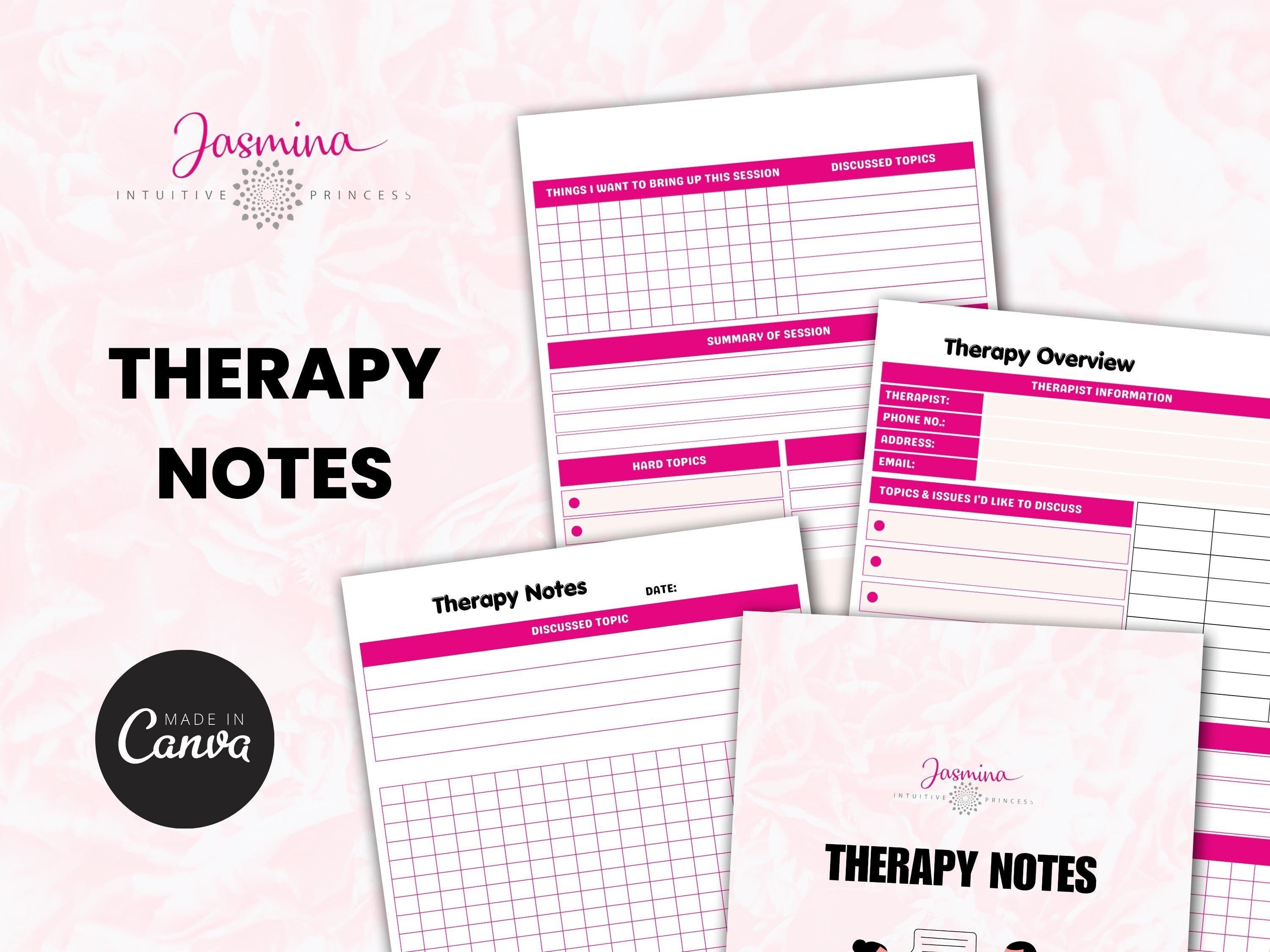 Spiral Bound Therapy Notes Journal, Counseling Notebook, Mental Health ...