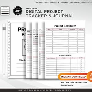 Project Planner Binder Inserts, Refillable Organizer, Project ...