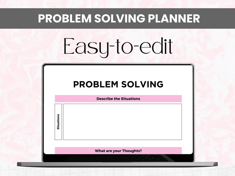 Problem Solving Planner & Goal-setting Workbook | Printable ...