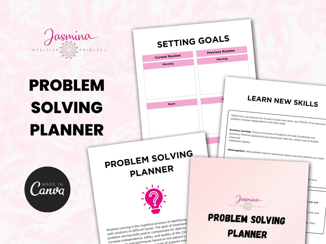 Problem Solving Planner, Goal Setting Organizer, Daily Planner ...