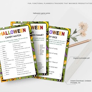Halloween Games Editable Printable, DIY Halloween Party Games, Instant ...