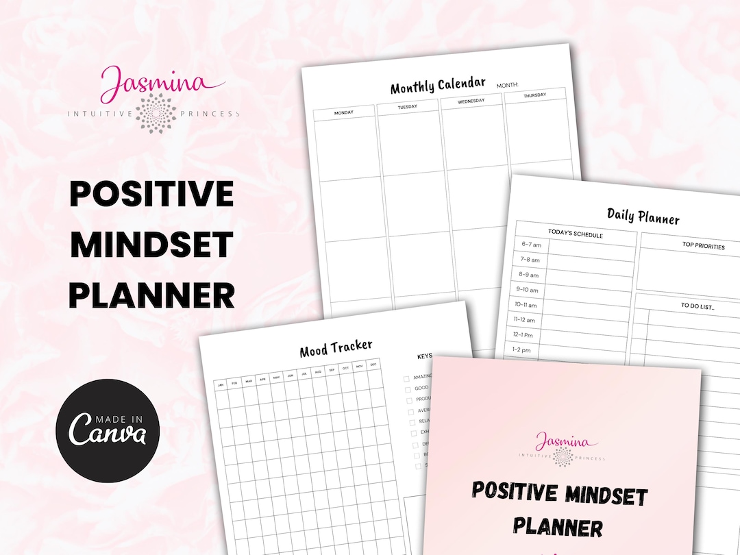 Positive Mindset Planner, Daily Inspirational Agenda, Motivational ...